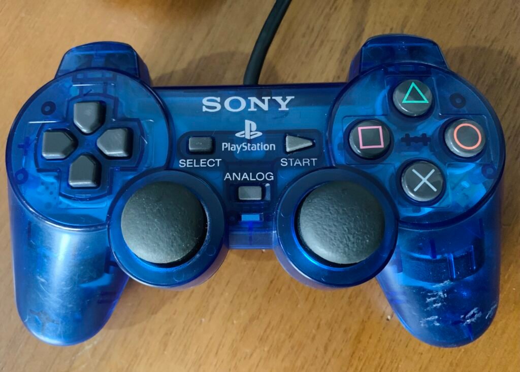 Controle Para Playstation 2 - Ocean Blue - Ifgames Diversões